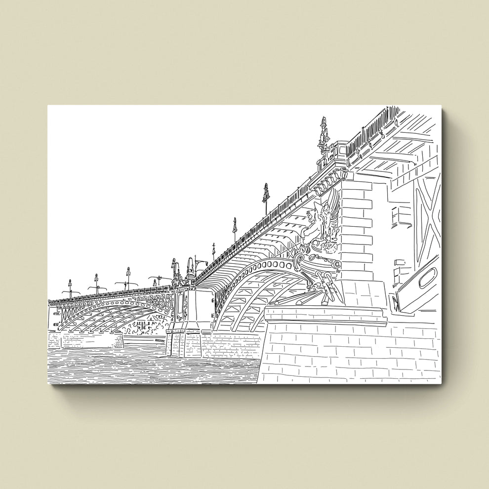 Margit híd perspektív rajz – rolandszakaly